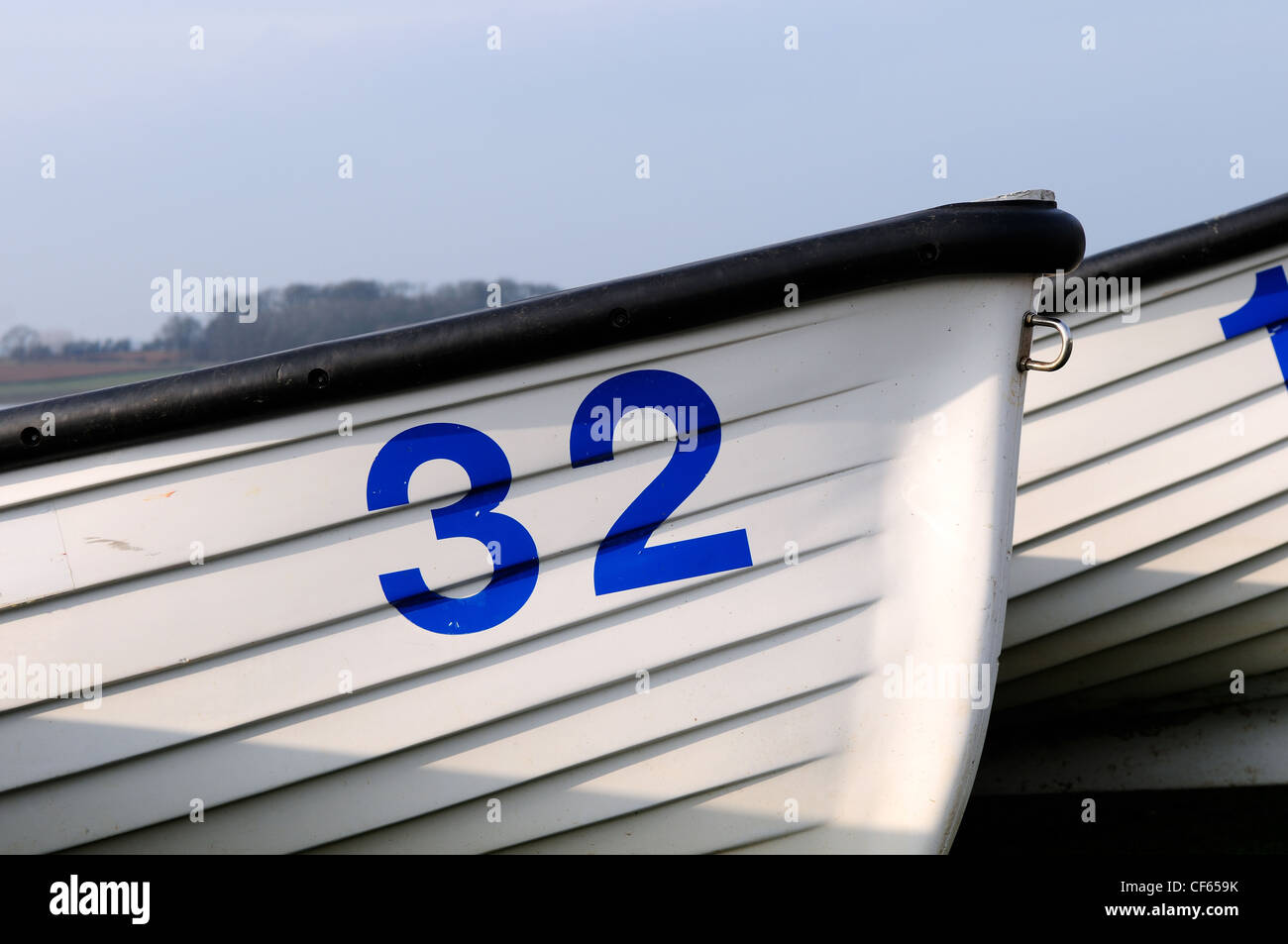 Rowing Boats Numbered Stock Photo - Alamy