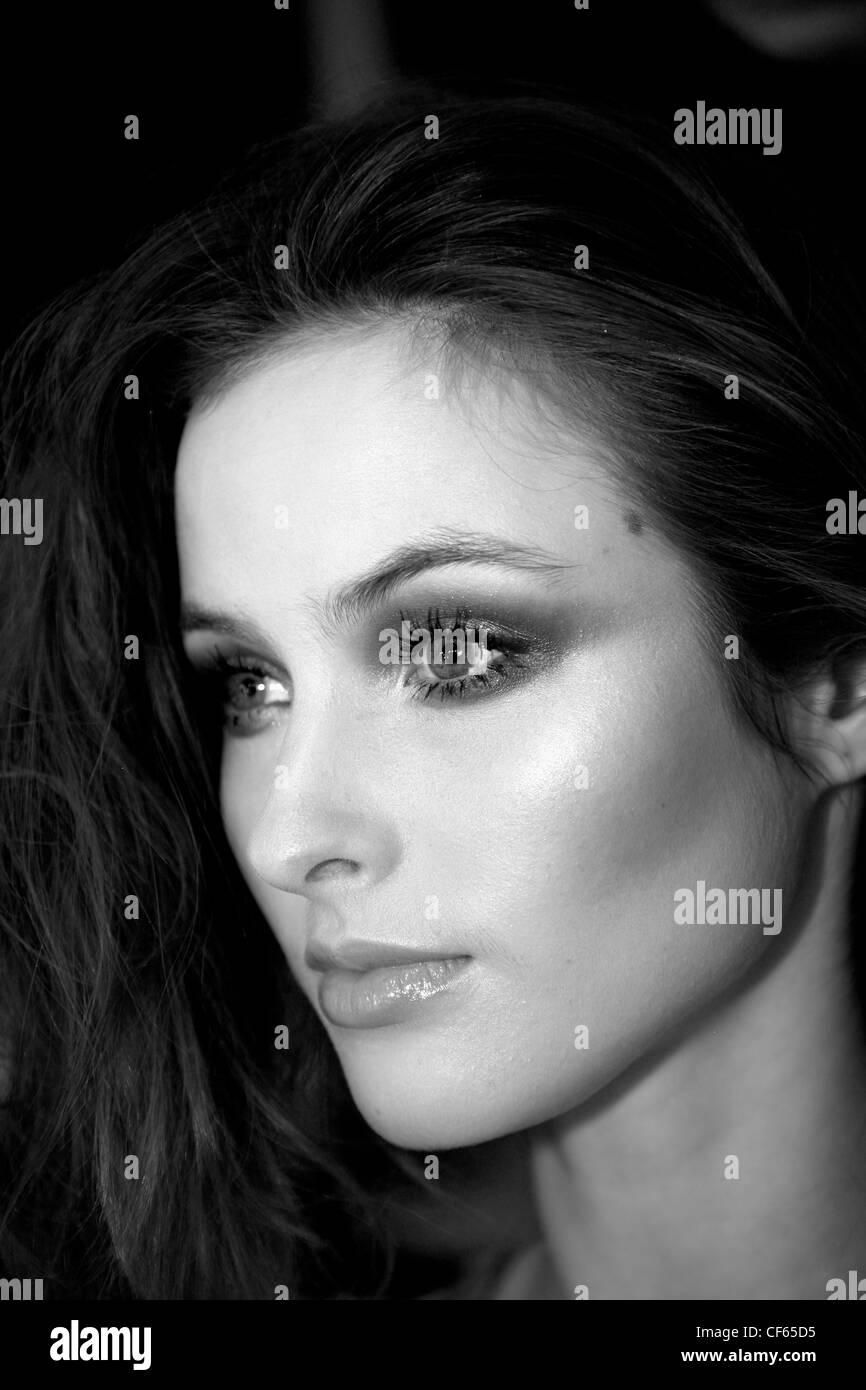 Portrait model backstage fashion show Black and White Stock Photos ...