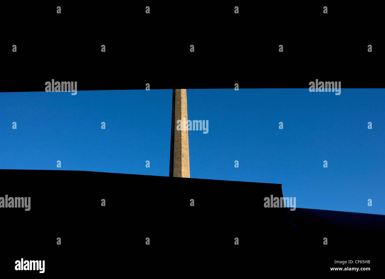 Abstract chimney stack with blue sky. Although Romans used tubes inside ...