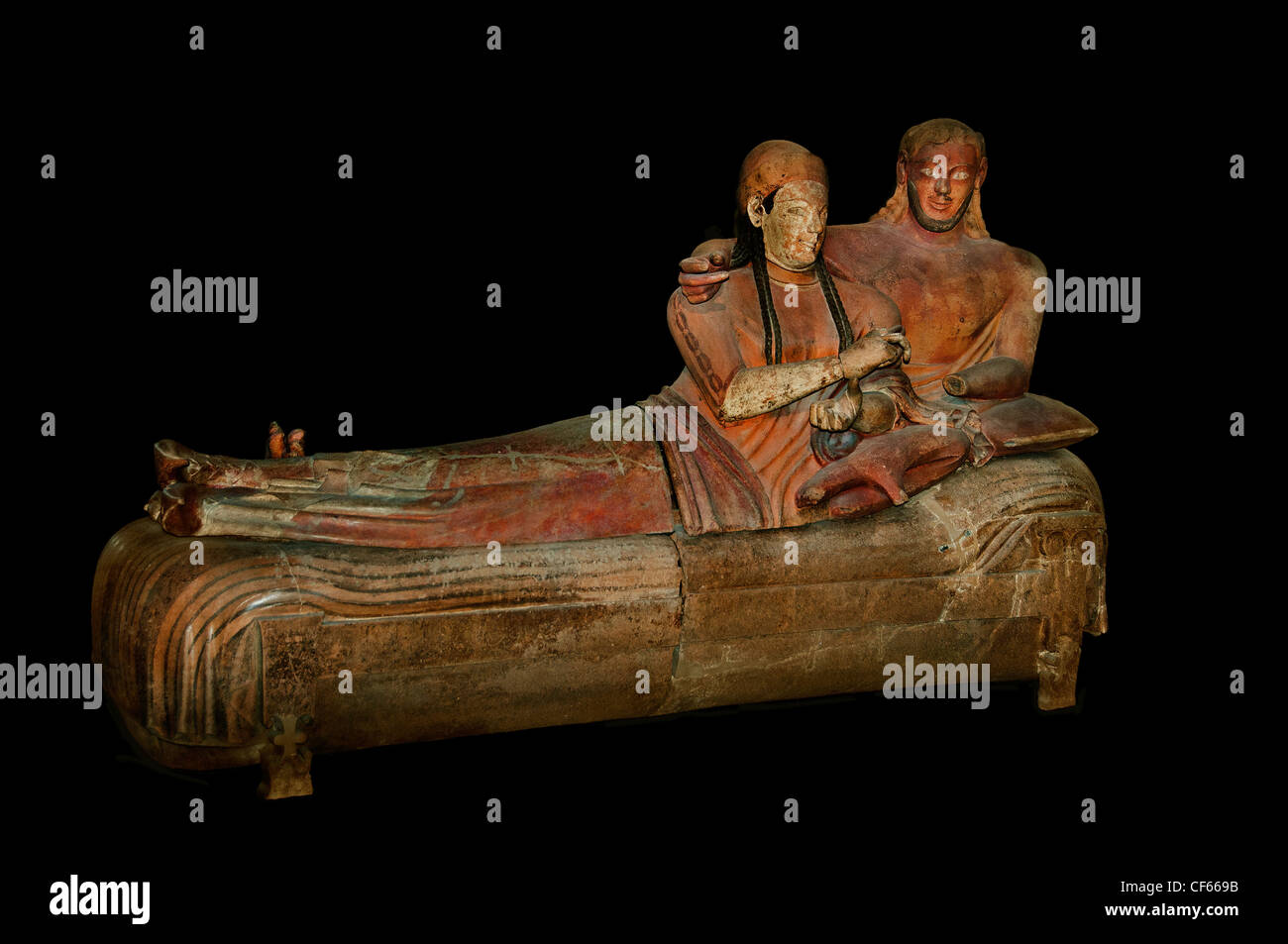 Tomb Sarcophagus of a couple terracotta 6th century BC The Etruscans ...