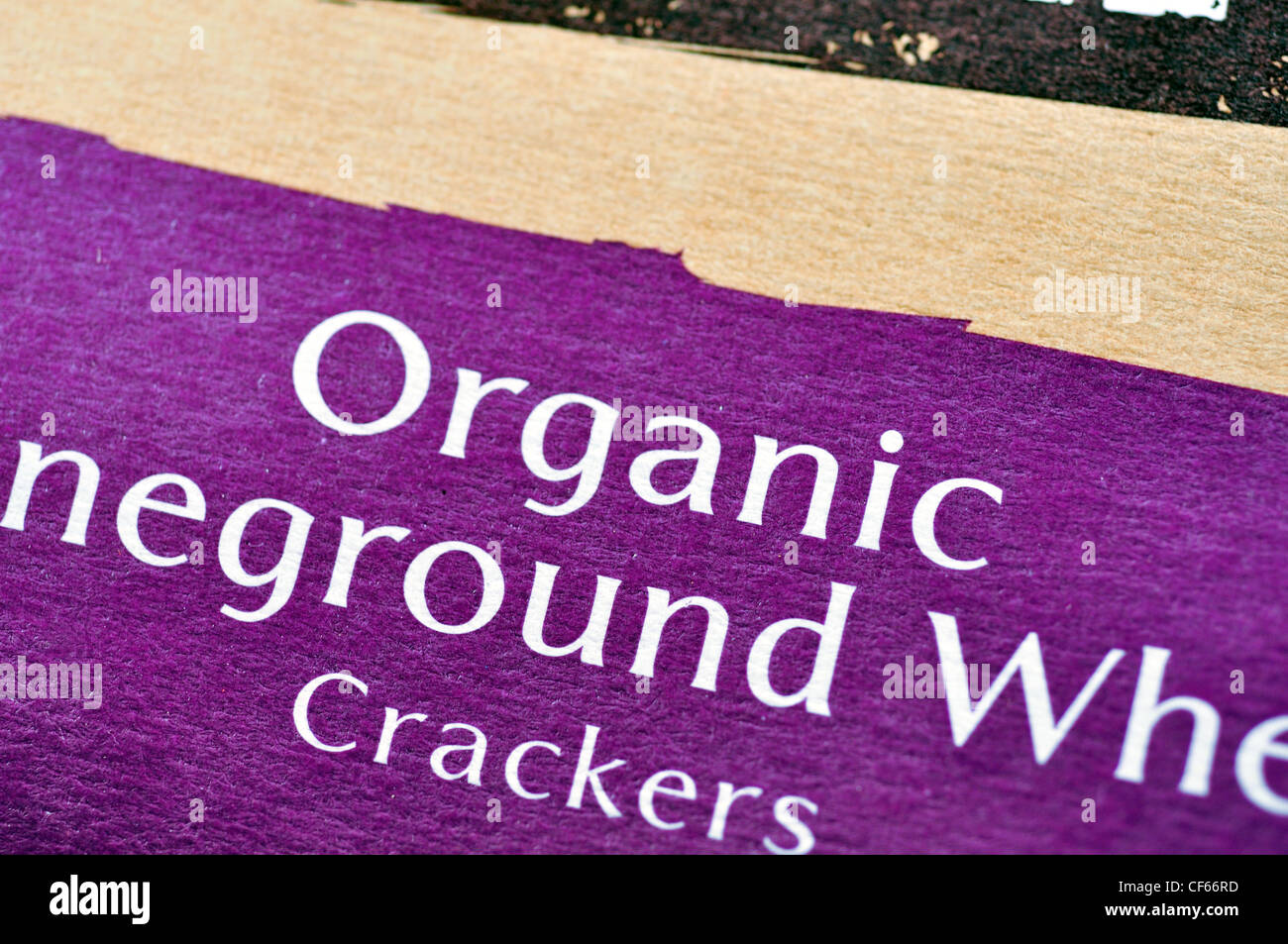 Organic crackers package Stock Photo - Alamy