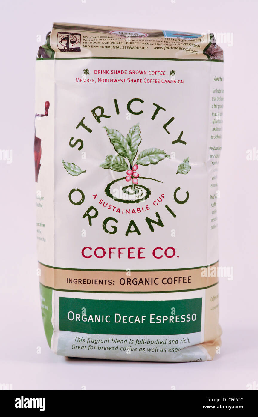 Organic coffee package Stock Photo - Alamy