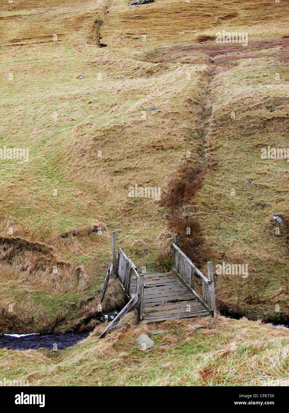 Old wooden foot bridge at Sandsound on Shetland Stock Photo - Alamy