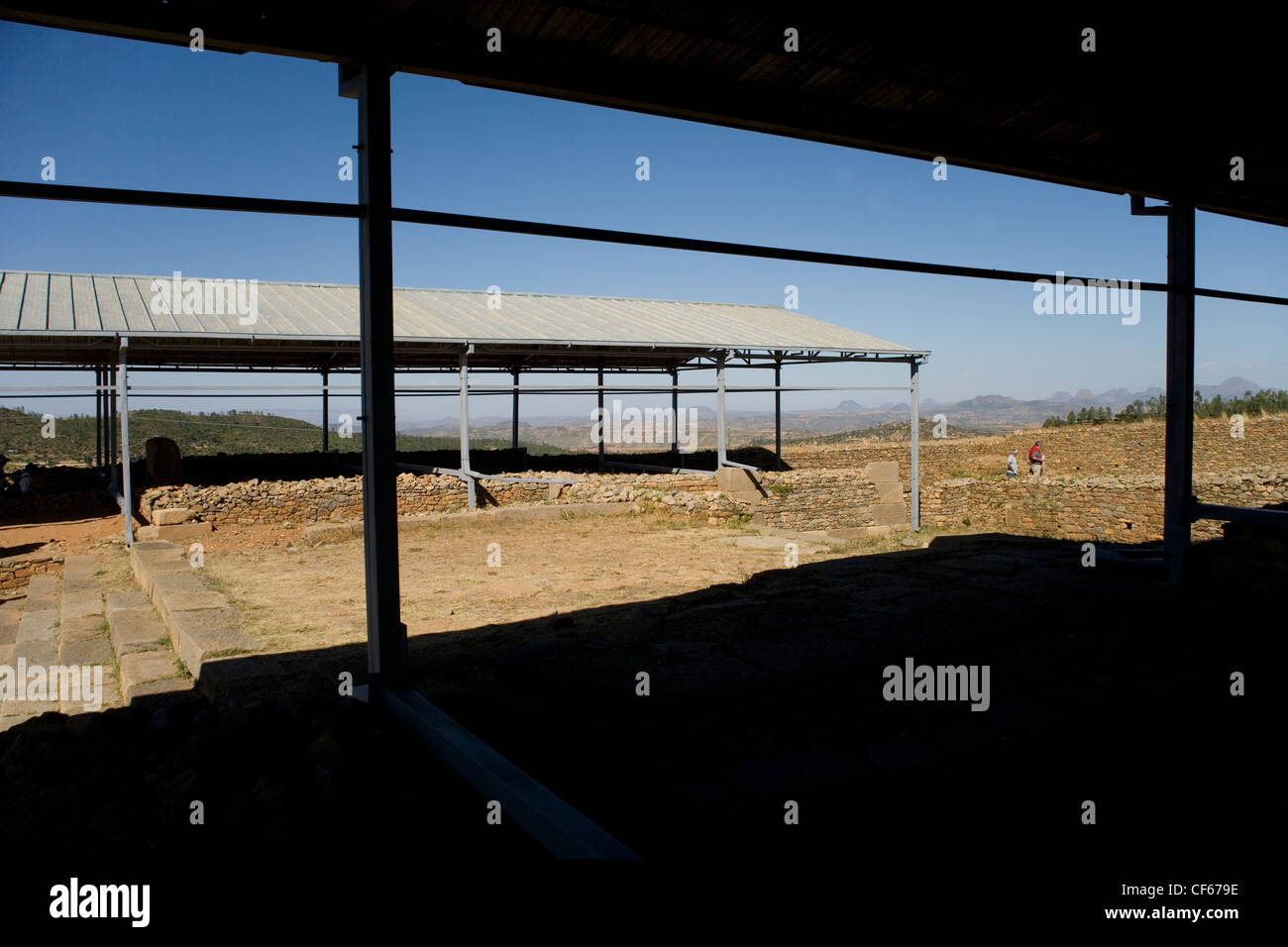 The tombs of King Kaleb and Gebre Meskel in Axum or Aksum in Ethiopia ...