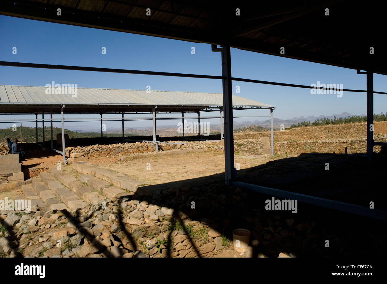 The tombs of King Kaleb and Gebre Meskel in Axum or Aksum in Ethiopia ...