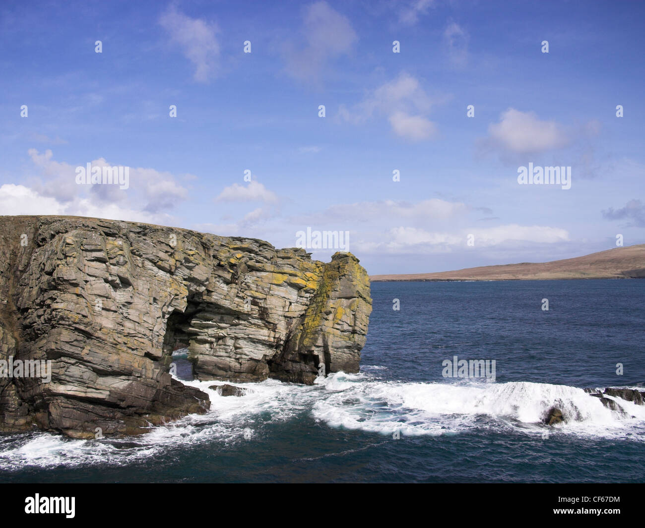 Cliffs at Isle of Bressay on Shetland Stock Photo - Alamy