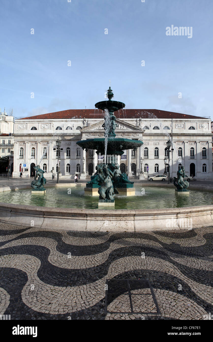 Rossio square in lisbon hi-res stock photography and images - Alamy