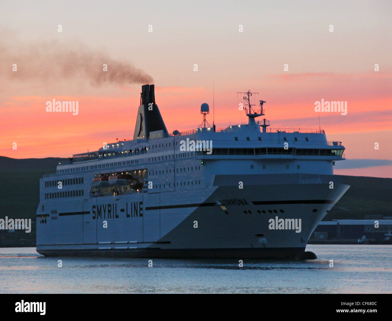 Norrona a Smyril-line ferry at Lerwick on Shetland Stock Photo - Alamy