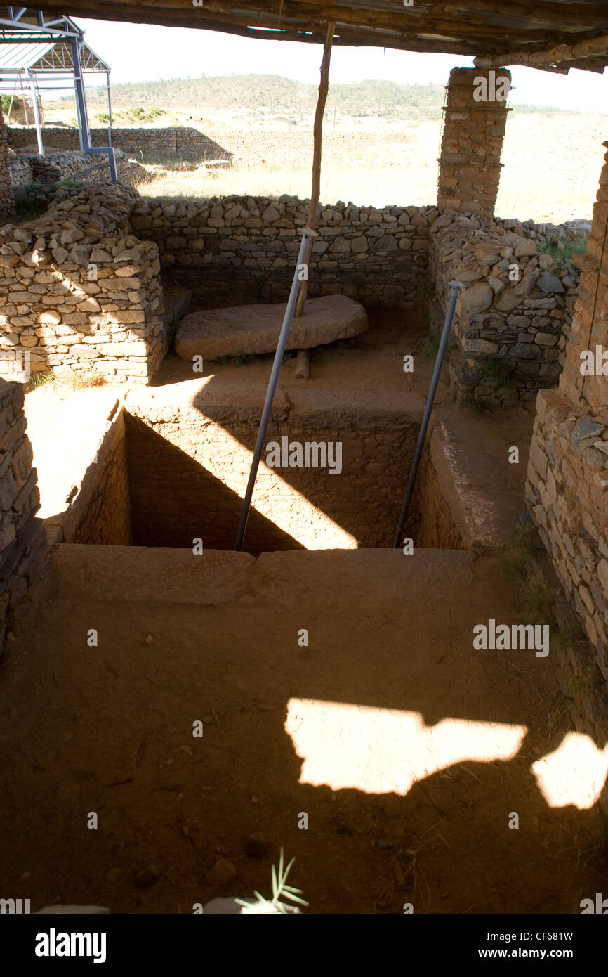 The tombs of King Kaleb and Gebre Meskel in Axum or Aksum in Ethiopia ...