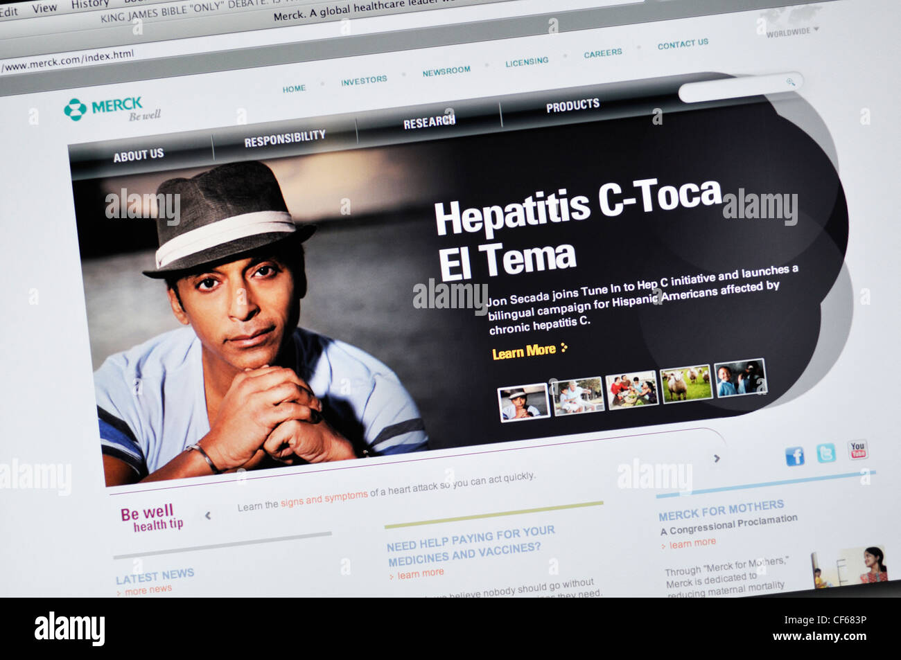 Merck website - pharmaceutical company Stock Photo - Alamy