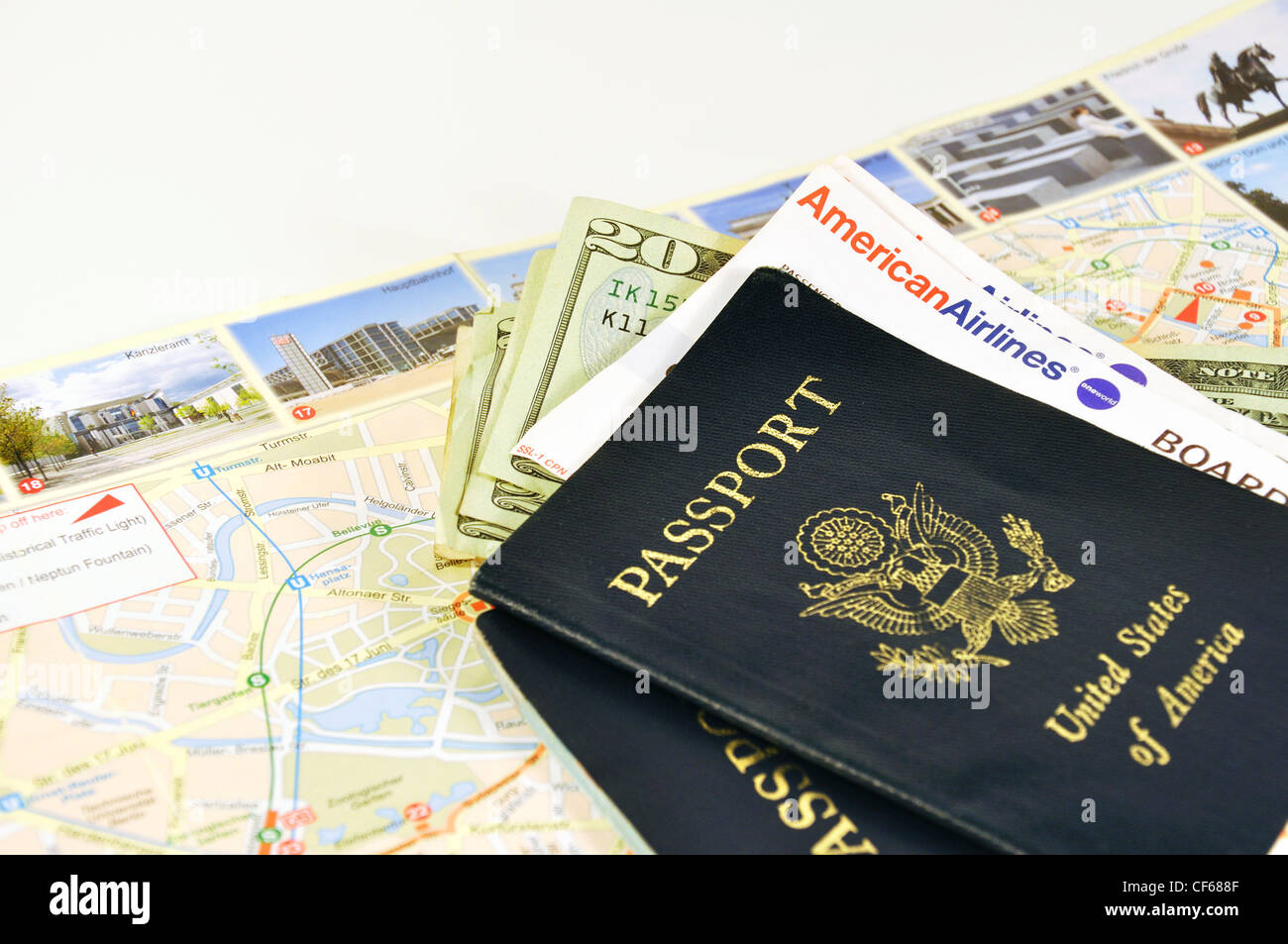 US passports and traveling documents Stock Photo - Alamy