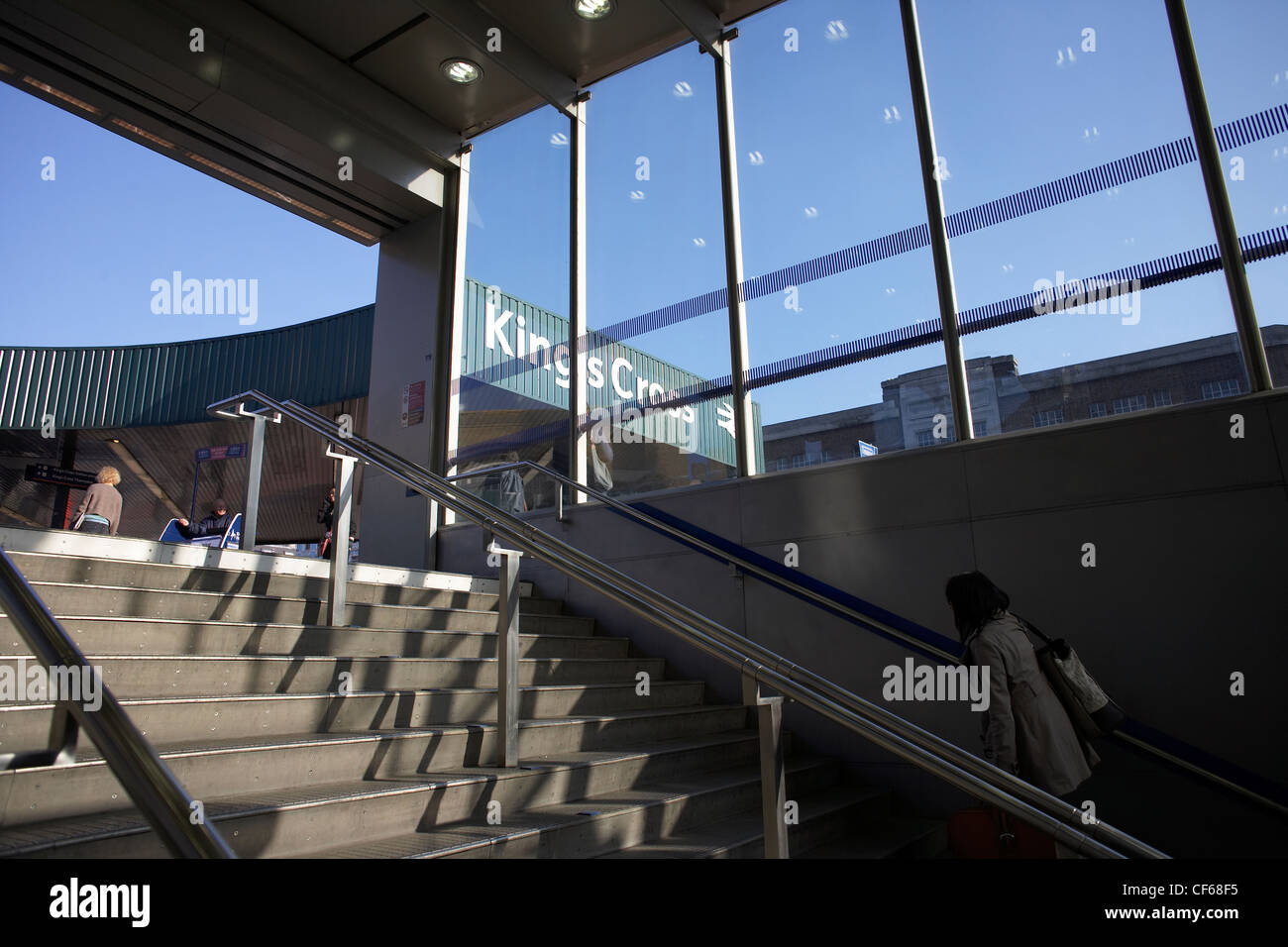 A view up a stairwell toward King's Cross Station. King's Cross was ...
