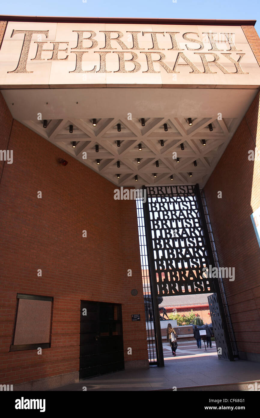 An exterior view of The British Library. The Library holds over 13 ...