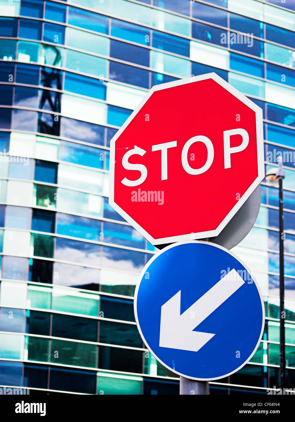 A stop sign at the Lowry Centre in Manchester Stock Photo - Alamy