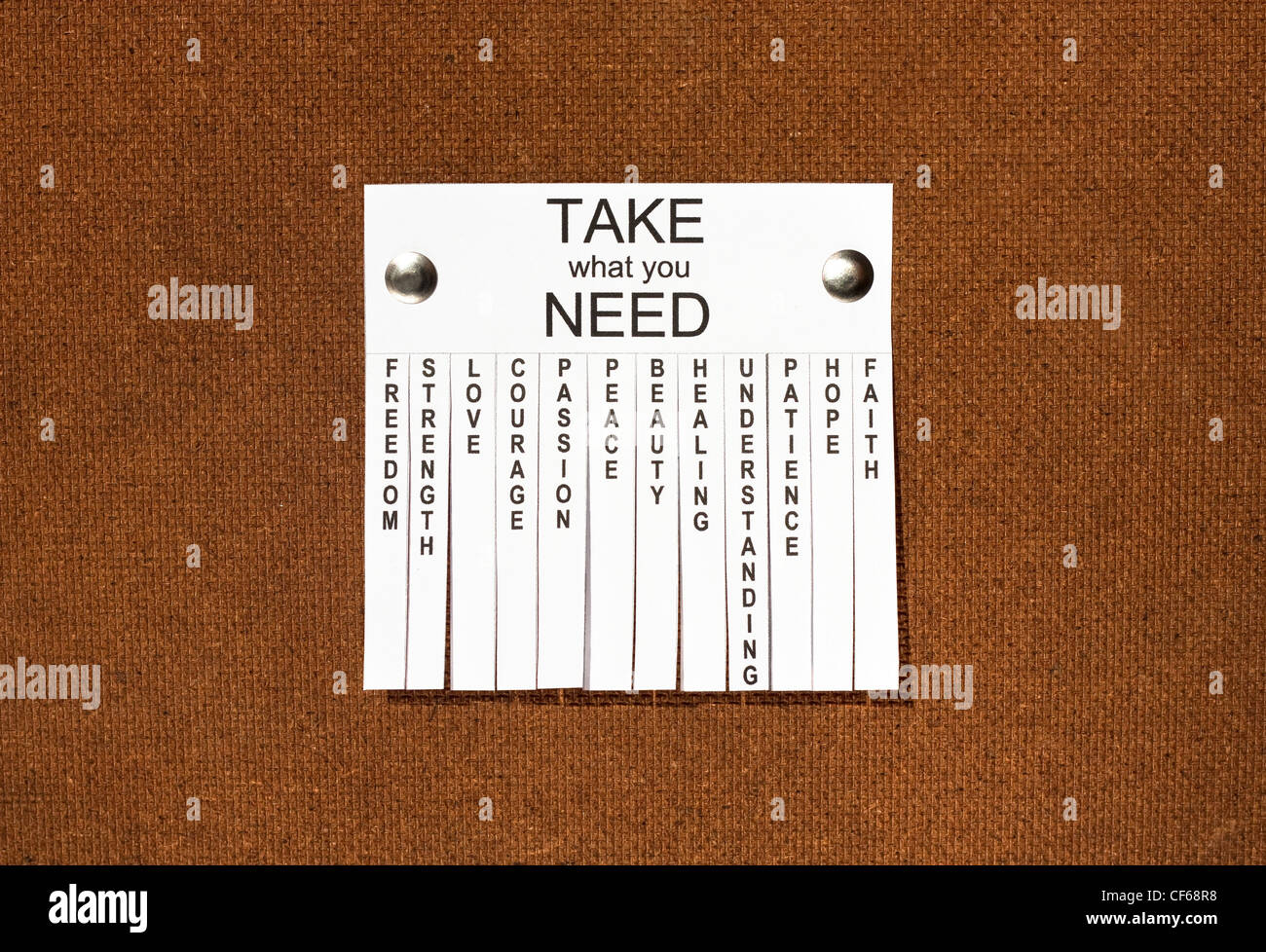 Concept of street,paper-note advert with tear-off slips or stripes ...