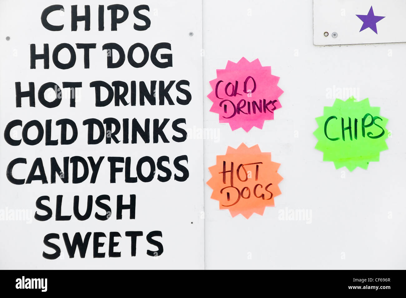 A hand painted fairground menu. The British Potato Council held ...
