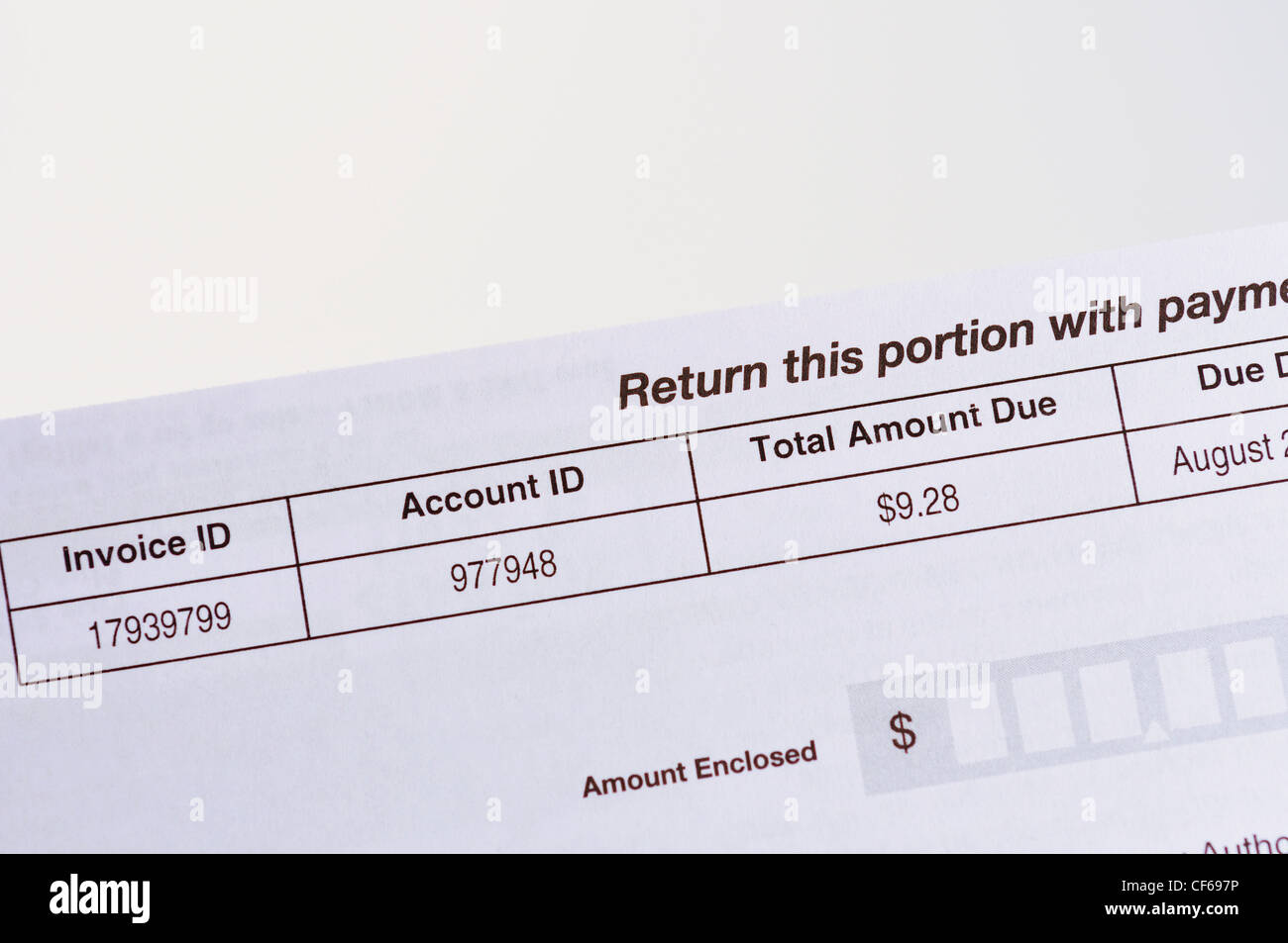 Invoice in us hi-res stock photography and images - Alamy