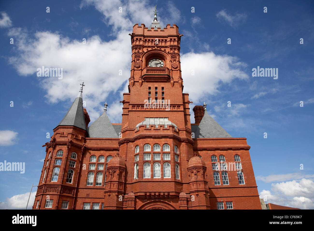 The frontage of the dock offices at Cardiff Bay Stock Photo - Alamy