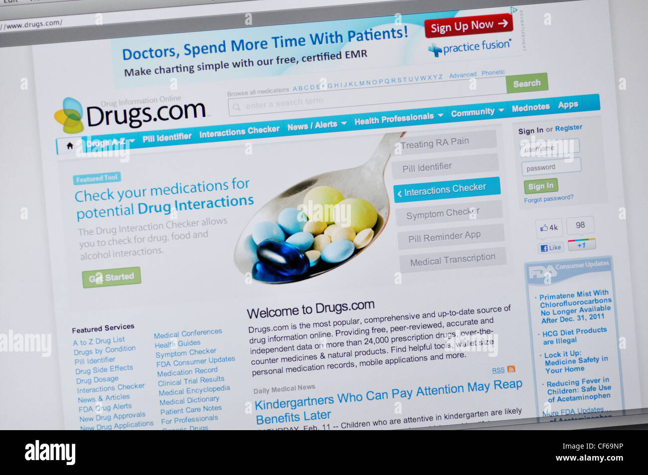Drugs.com website - Prescription Drug Information, Interactions & Side ...