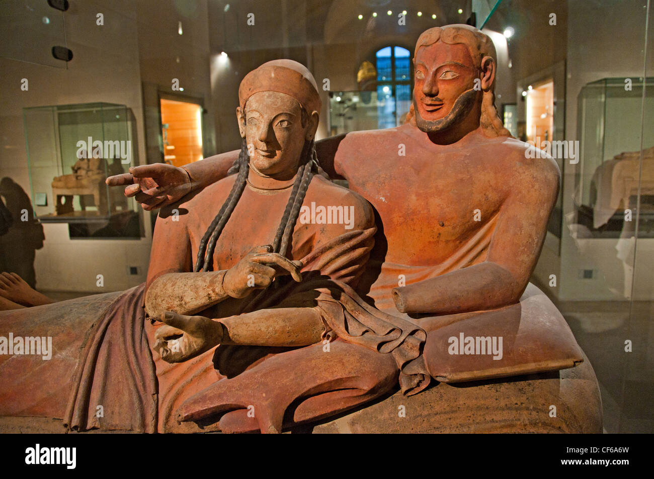 Tomb Sarcophagus of a couple terracotta 6th century BC The Etruscans ...