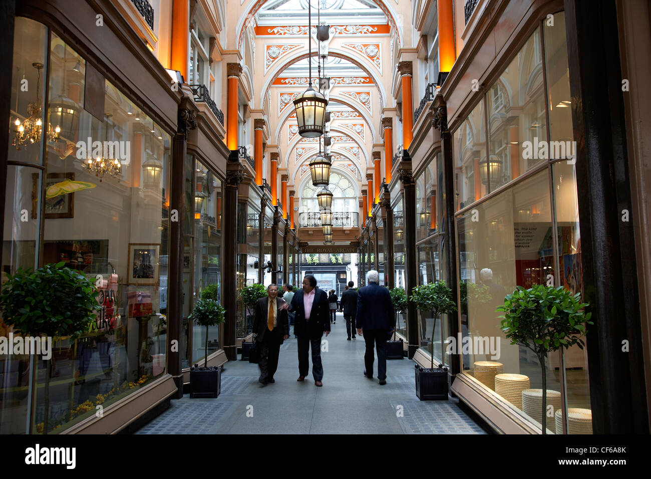 Interior view of the Royal Arcade Stock Photo - Alamy