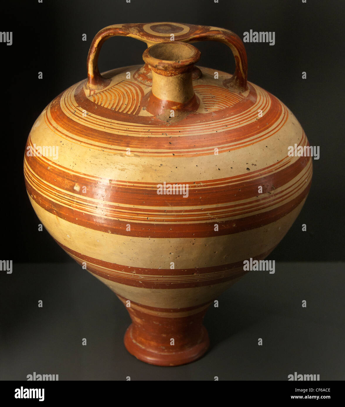 Stirrup vase Helladic III A2 1350- BC From Rhodes Greece Greek Cyclades ...