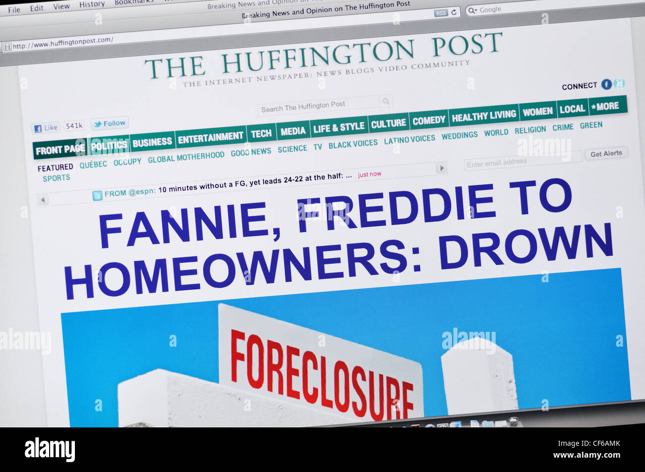 The Huffington Post website Stock Photo - Alamy