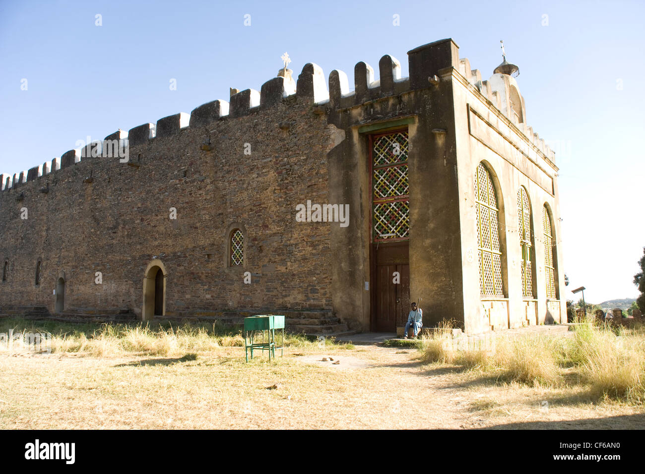 The old Church of St Mary of Zion in Axum or Aksum in Ethiopia Stock ...