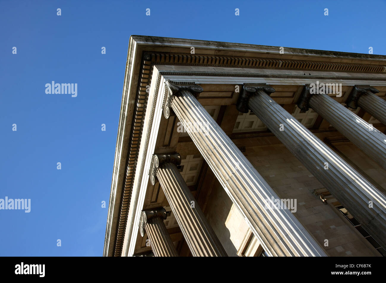 An external section of the architecture of the British Museum Stock ...