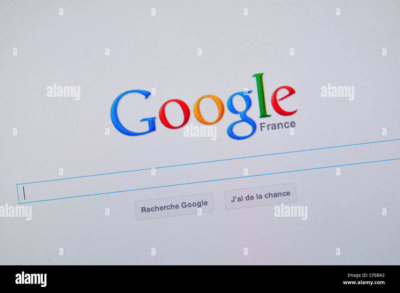 Google website - French Stock Photo - Alamy