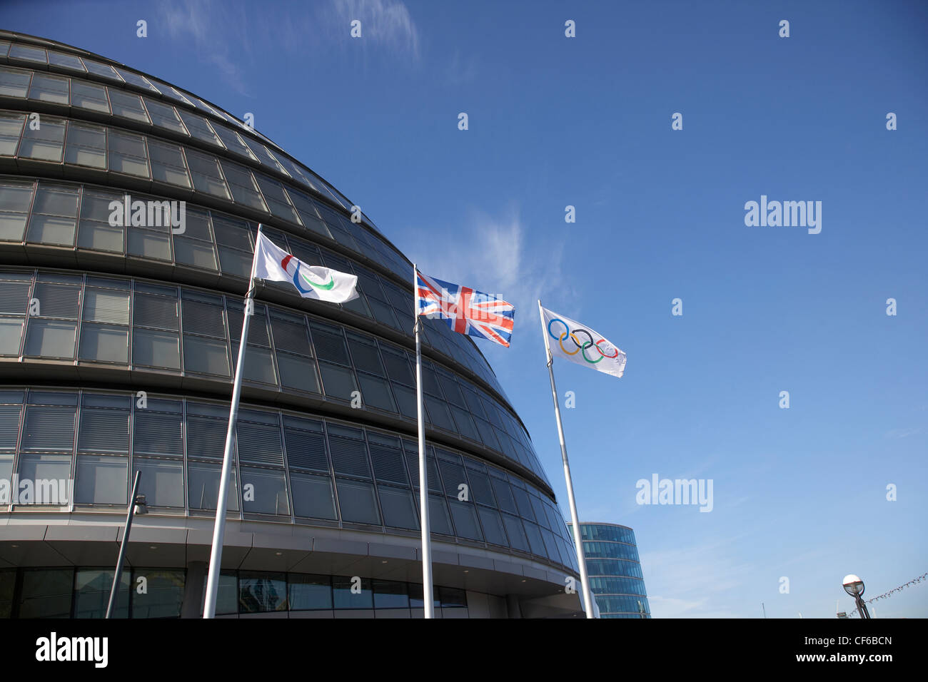 Flags flying outside City Hall Stock Photo - Alamy