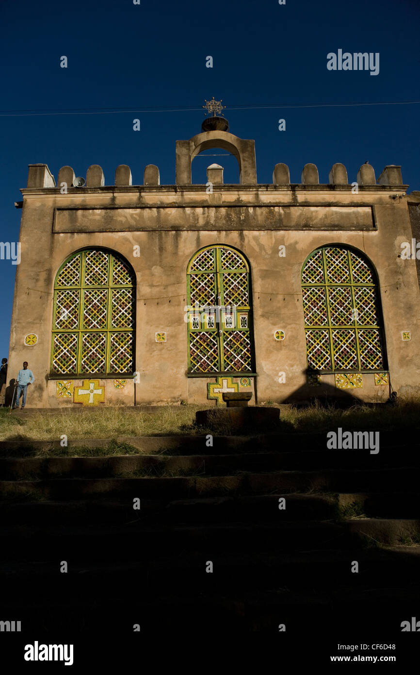The old Church of St Mary of Zion in Axum or Aksum in Ethiopia Stock ...