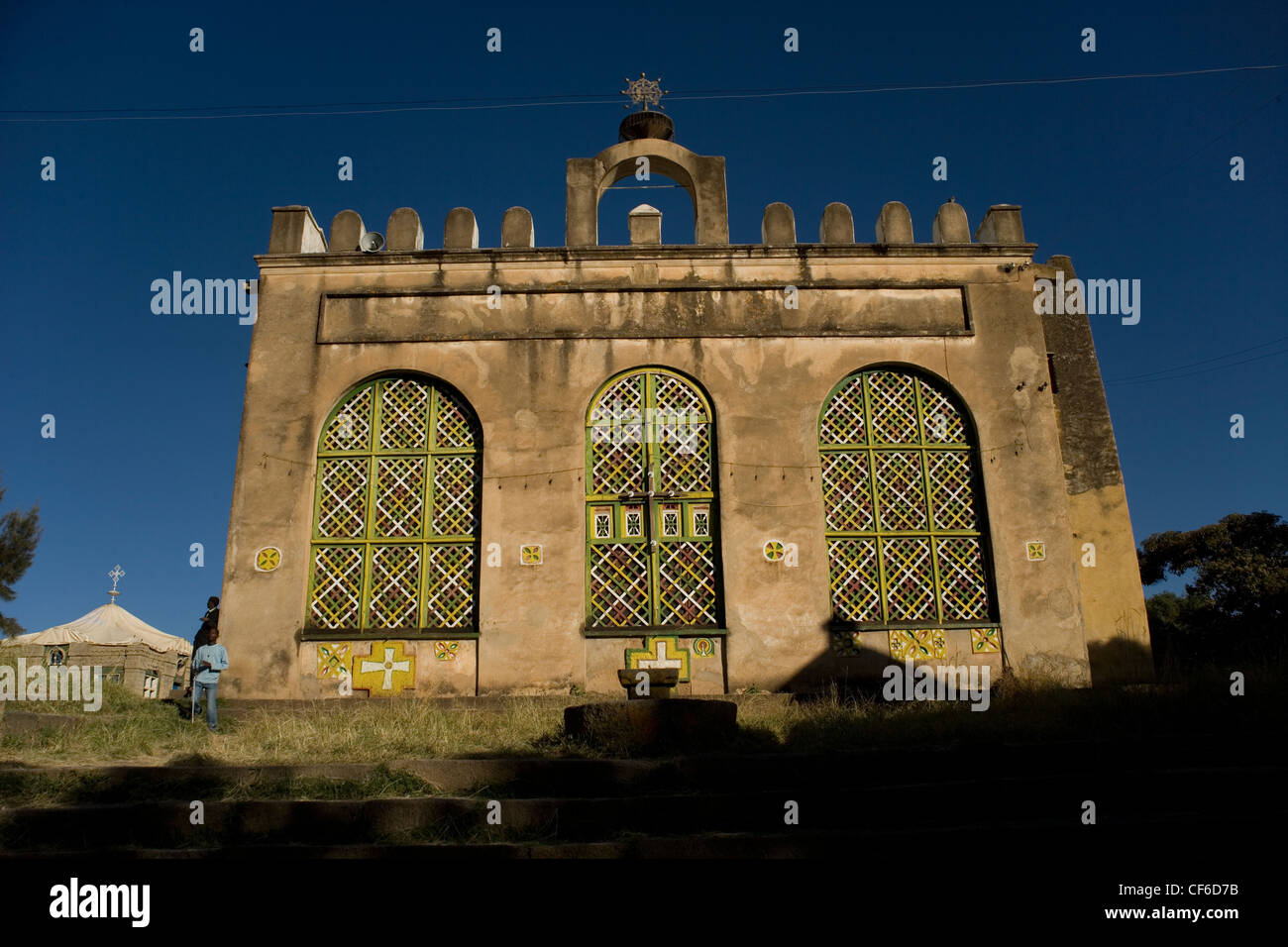 The old Church of St Mary of Zion in Axum or Aksum in Ethiopia Stock ...
