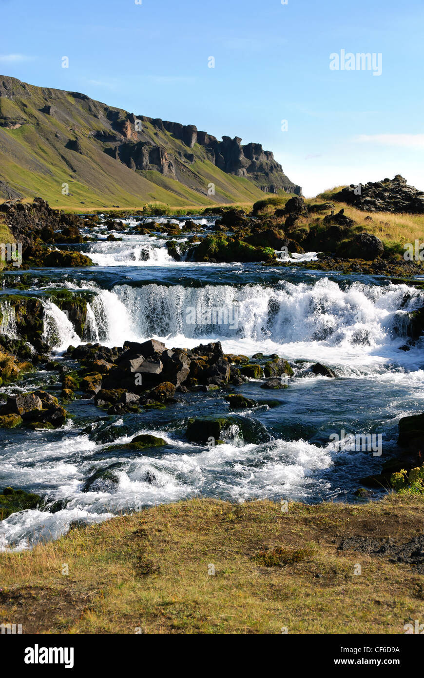 Stretch of river rapids in the south of Iceland Stock Photo - Alamy