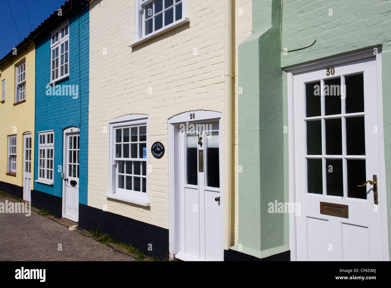Terraced house painted in colours High Resolution Stock Photography and ...
