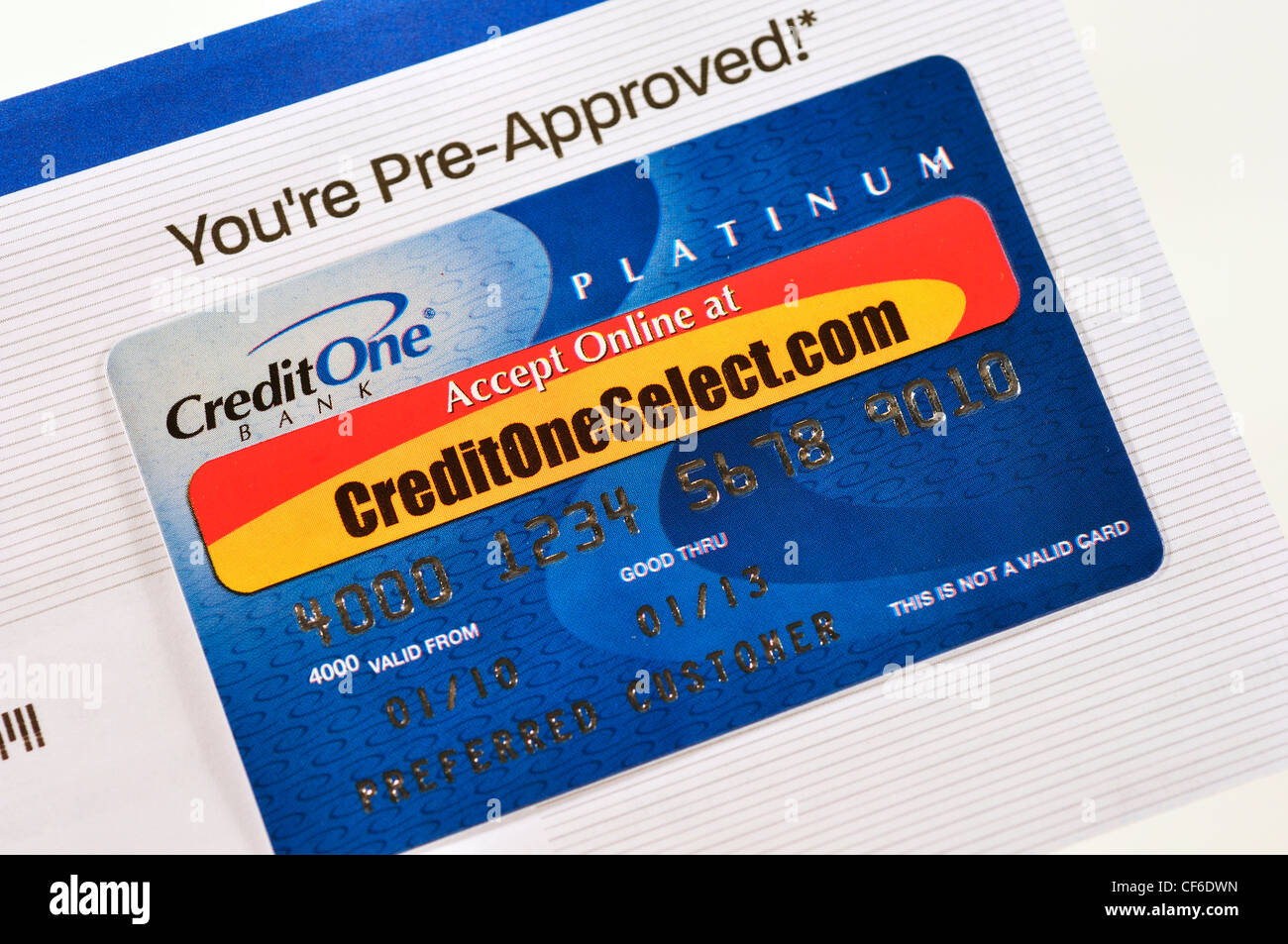 Credit card offer letter Stock Photo - Alamy