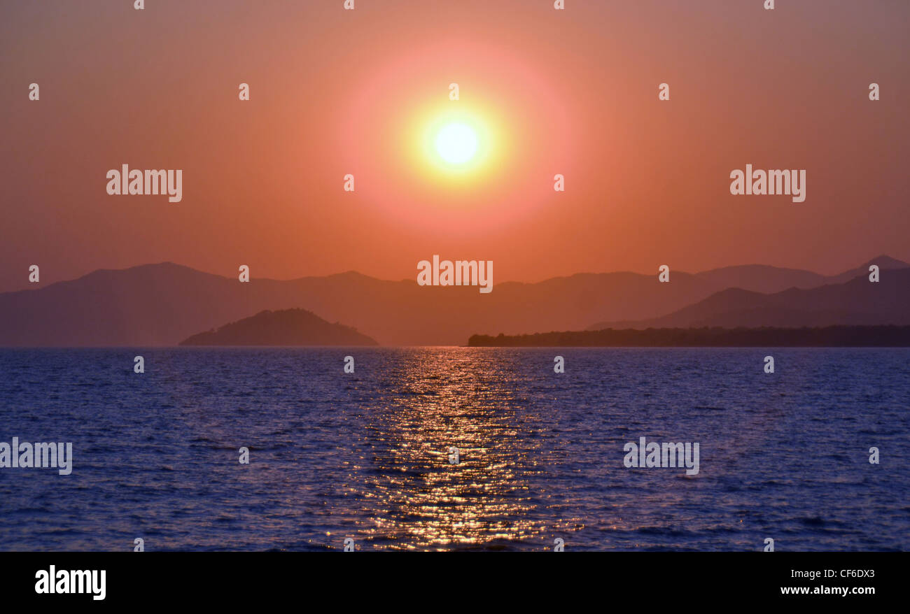 Sunset Time in Chalis Beach Stock Photo - Alamy