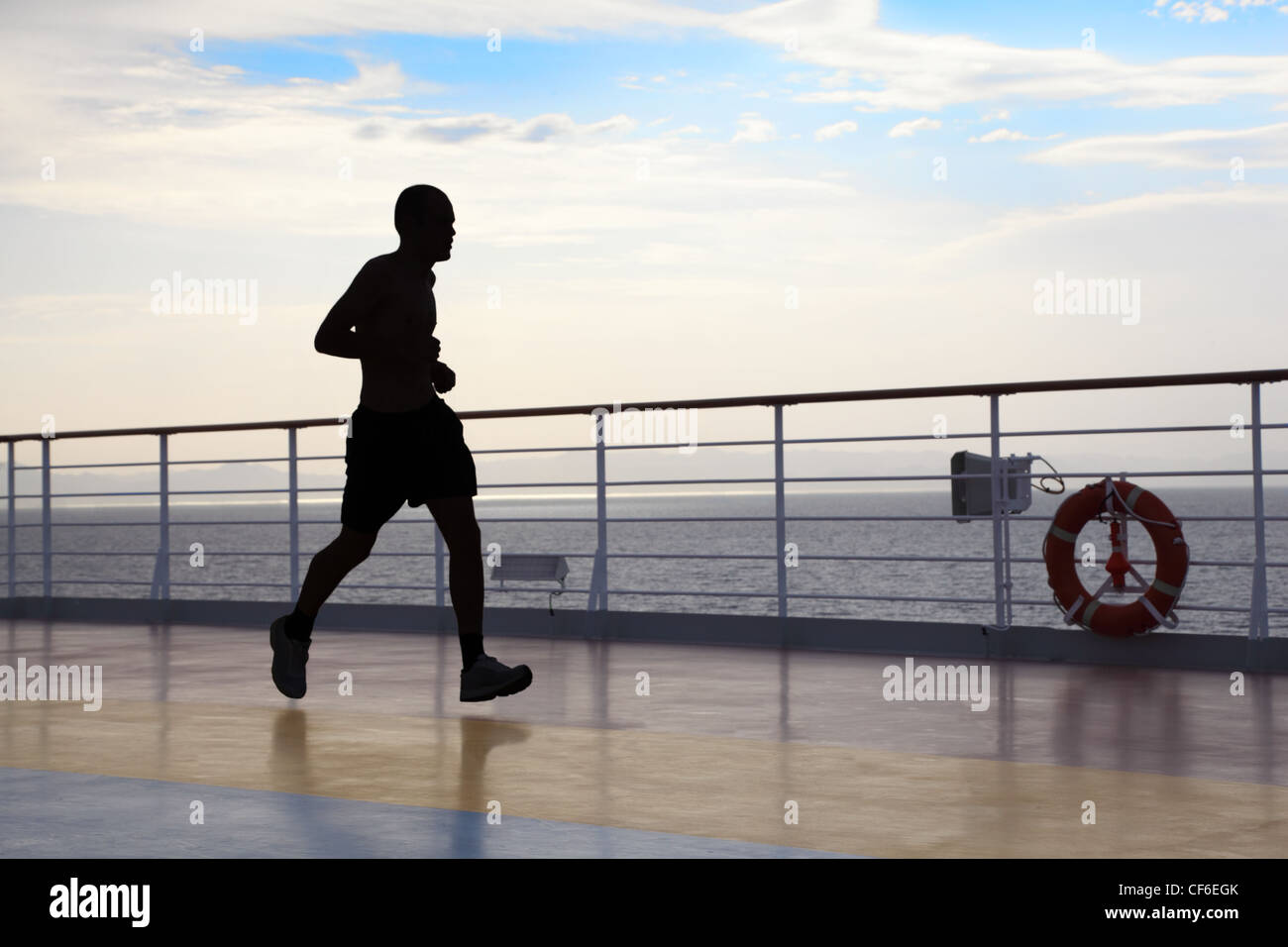 Man running on cruise ship hi-res stock photography and images - Alamy