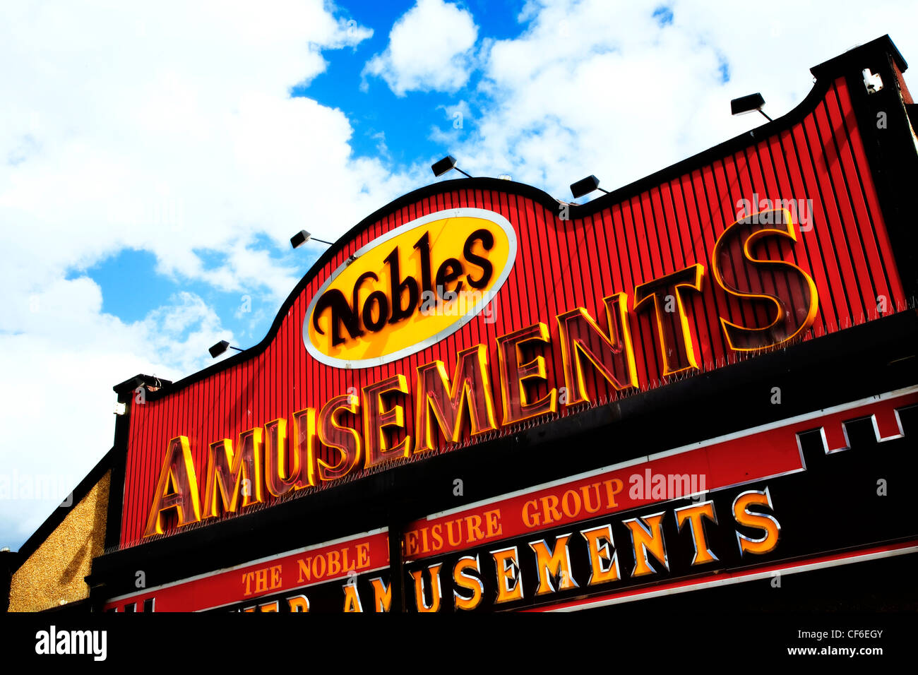 Exterior view of an amusement arcade frontage Stock Photo - Alamy