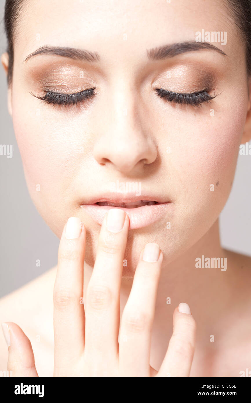Step-by-Step Lip Colour Stock Photo - Alamy