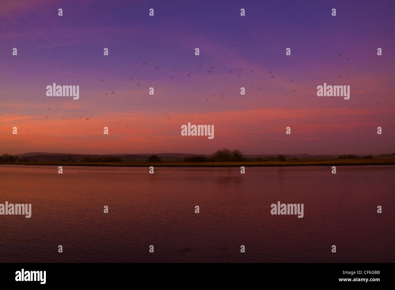 Orange sunrise over river hi-res stock photography and images - Alamy