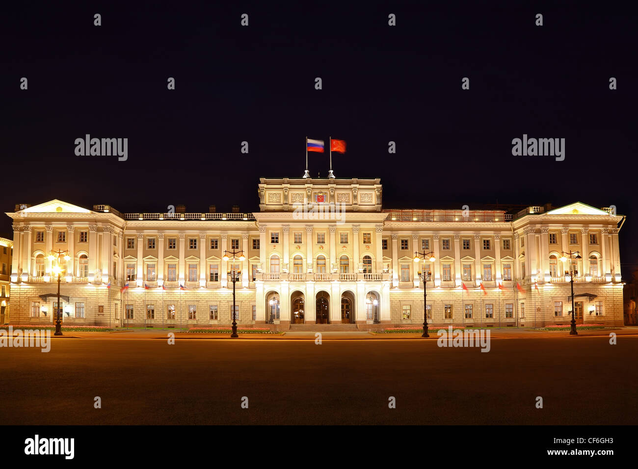 Mariinsky palace (city hall of St. Petersburg Stock Photo - Alamy