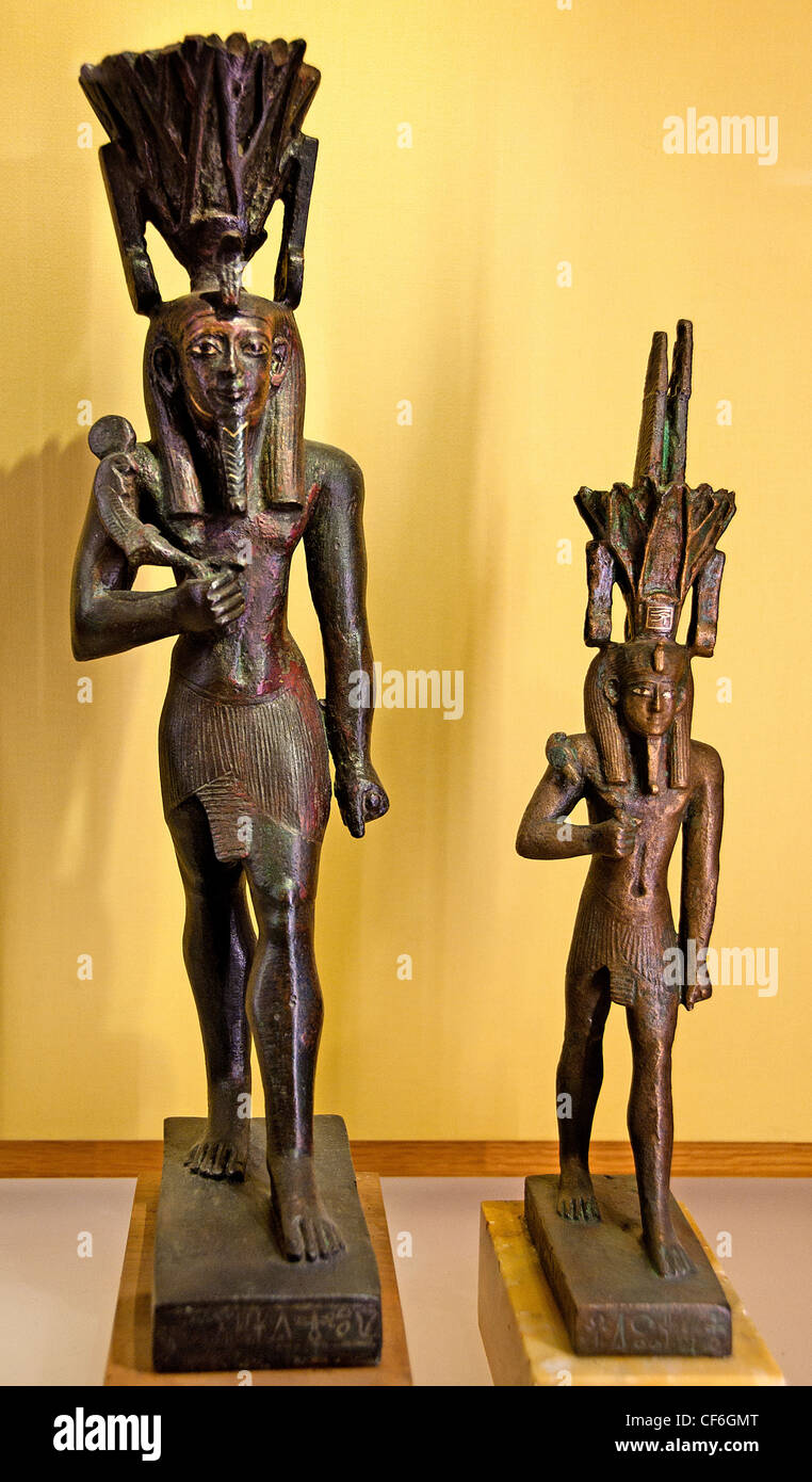 God Nefertem 644-332 BC bronze inlaid with gold Egypt Egyptian Stock ...