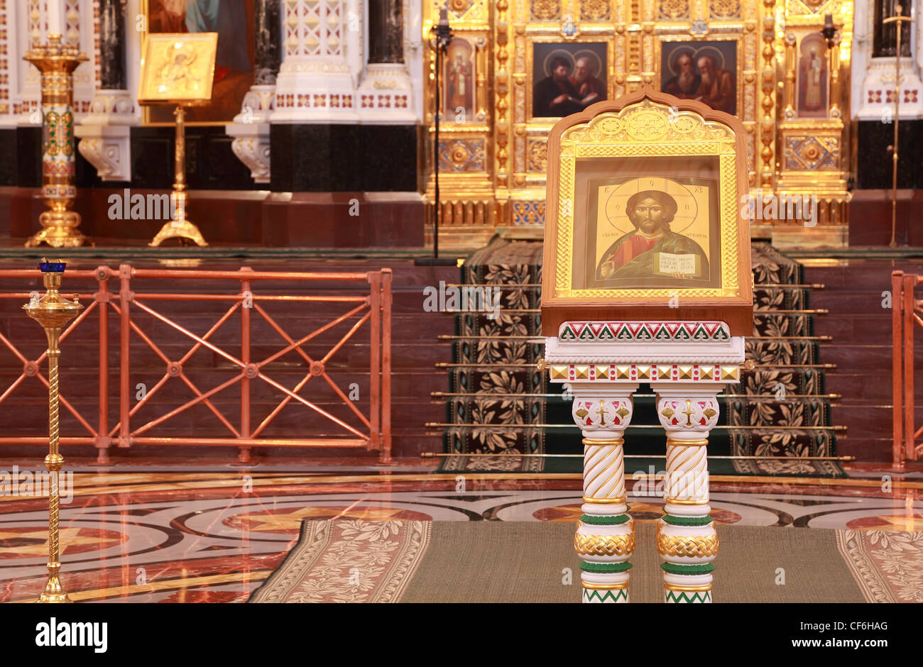 Jesus christ painting altar inside hi-res stock photography and images - Alamy