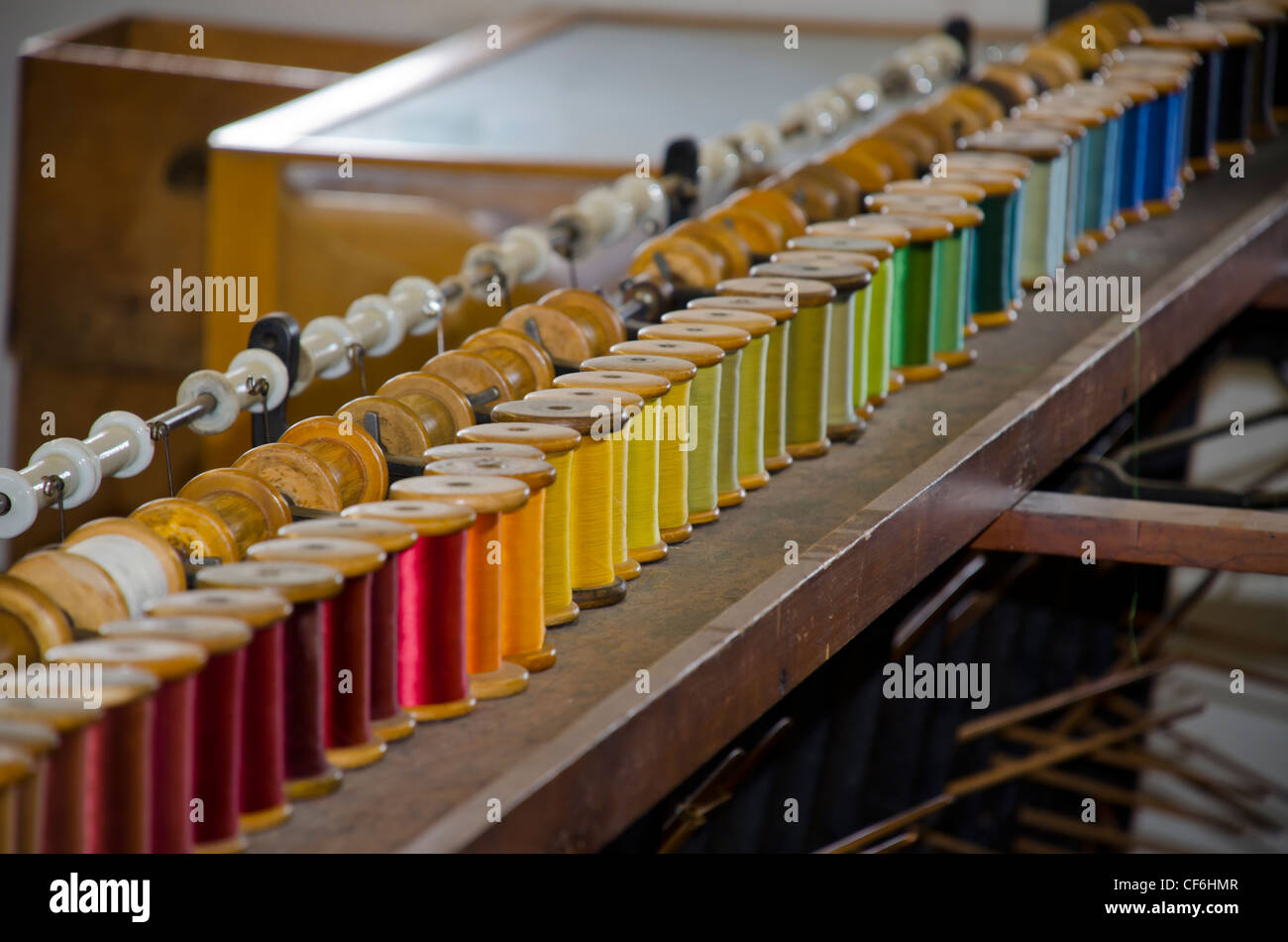 whitchurch silk mill silk bobbins Stock Photo - Alamy