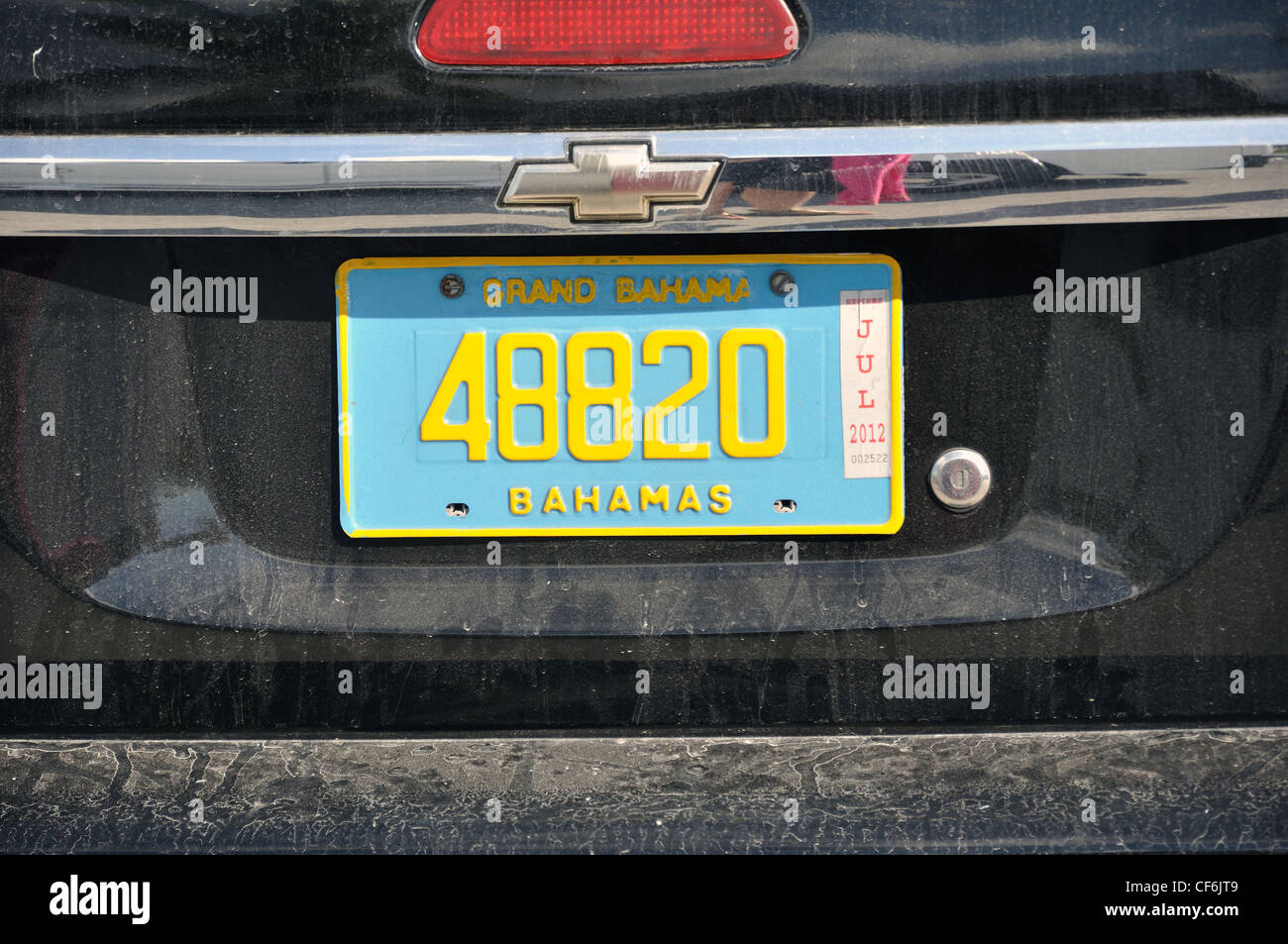 Bahamas license plate on car Stock Photo - Alamy