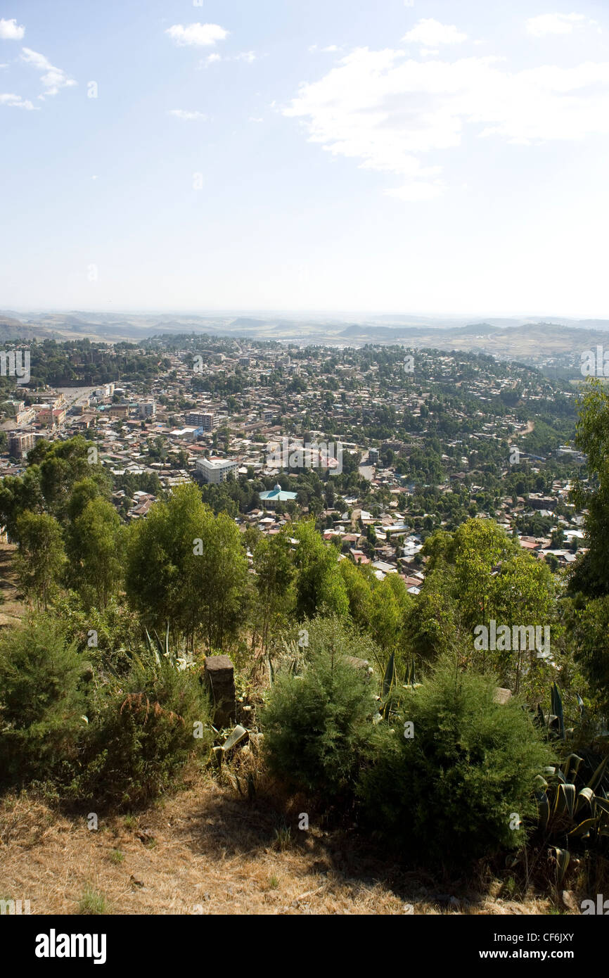 Looking over Gonder from the Goha Hotel in Ethiopia Stock Photo - Alamy