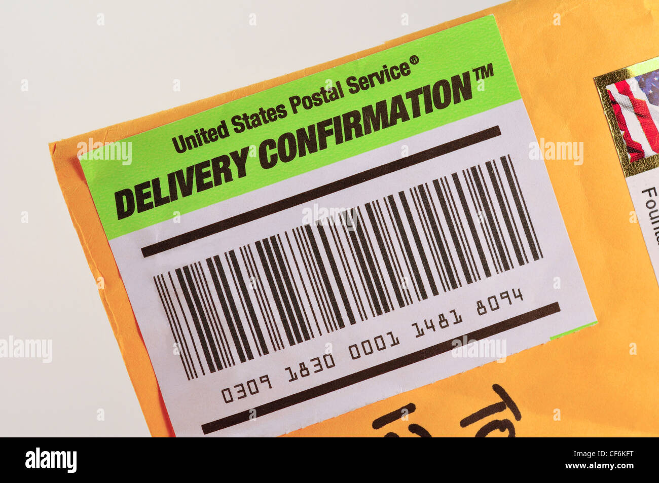 Barcode on mail envelope hi-res stock photography and images - Alamy