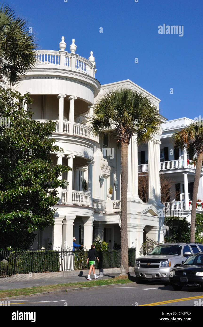 Mansion overlooking harbor in historic Charleston, South Carolina Stock ...