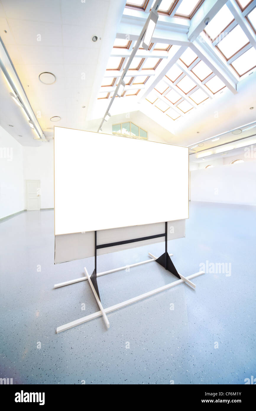 Large white picture is in show-room Stock Photo - Alamy